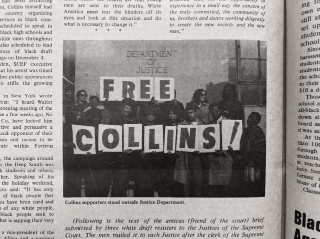 “Free Walter Collins!”: Black Draft Resistance and Prisoner Defense ...